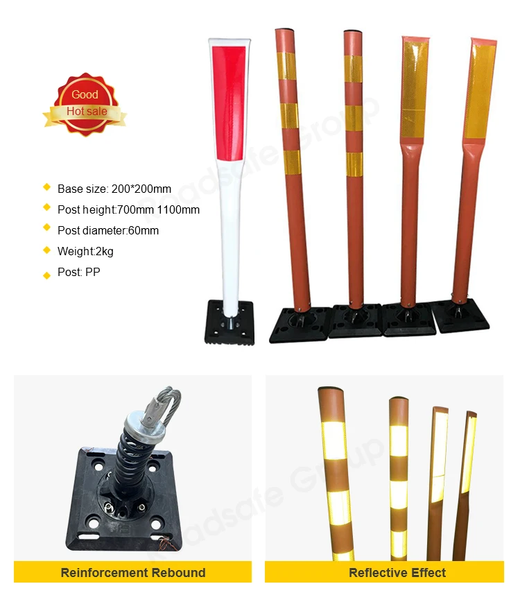 Road Safety PVC Barrier - Flexible Warning Post Bollard