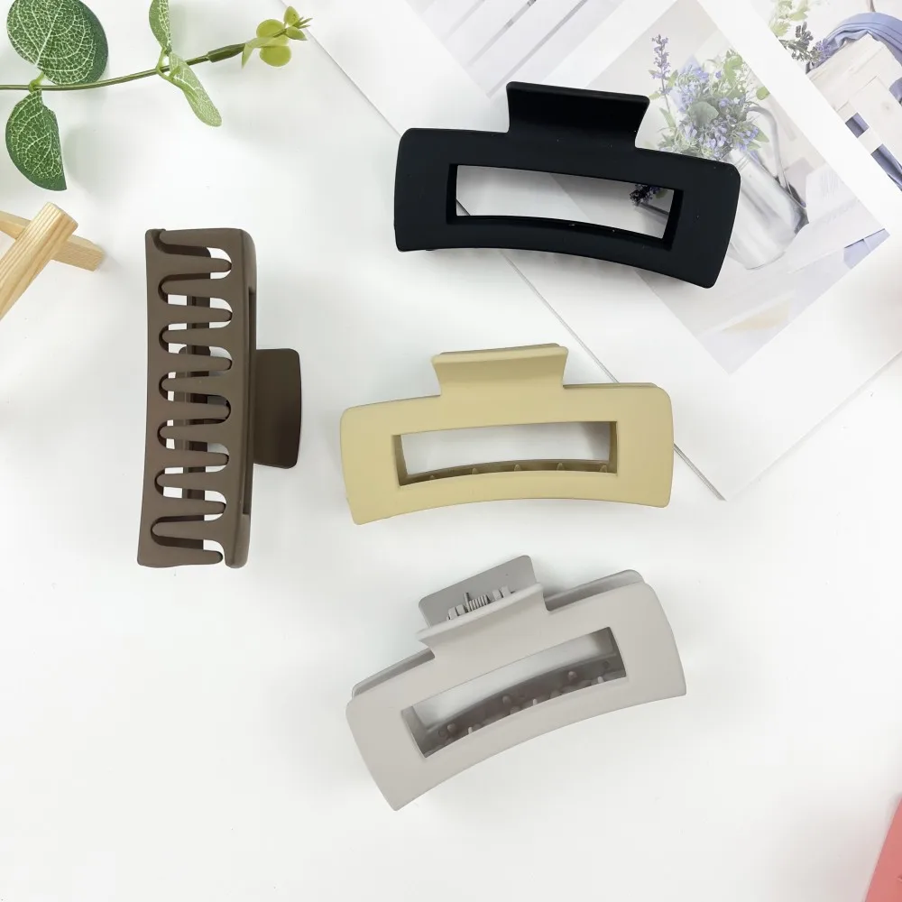 Wholesale Customized Vintage Matte Rectangle Hair Claw Clips for Women ...