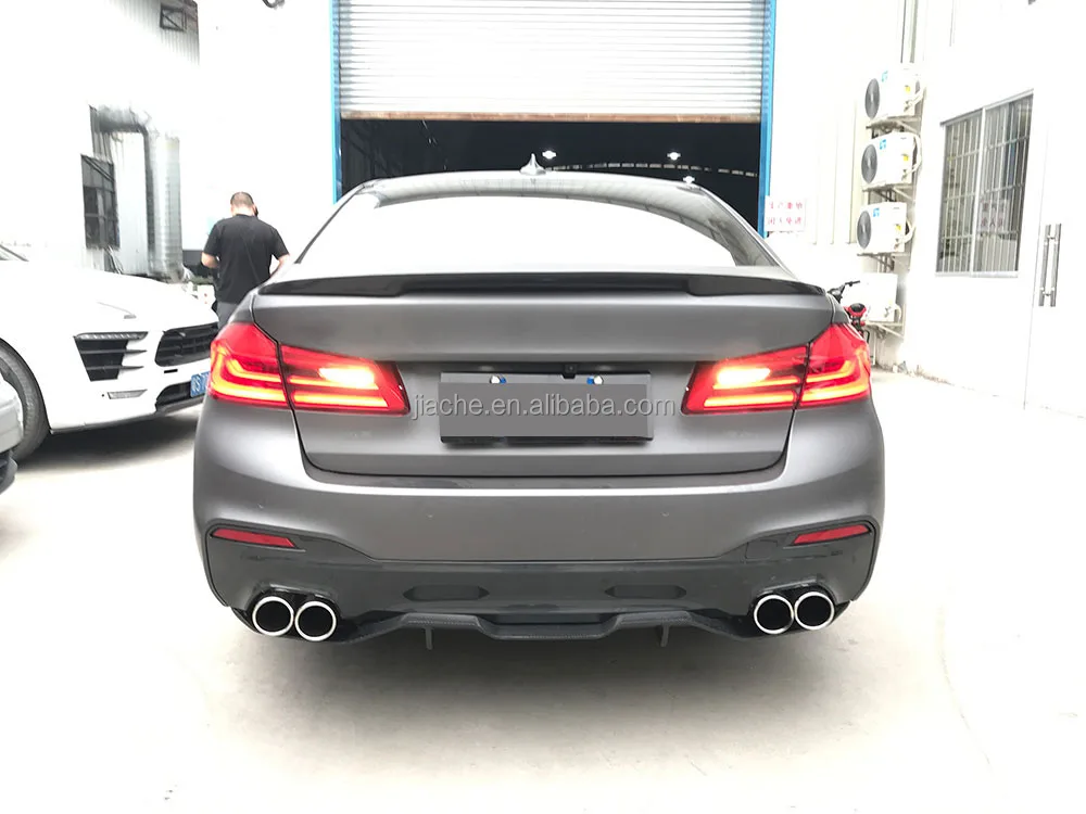 Carbon Fiber Rear Lip Diffuser Spoiler For Bmw 5 Series G30 G31 G38 M ...