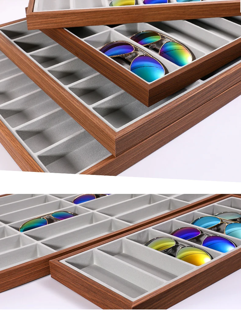 Luxury Gray Eyeglass Trays Countertop Case Storage Holder Spectacle ...