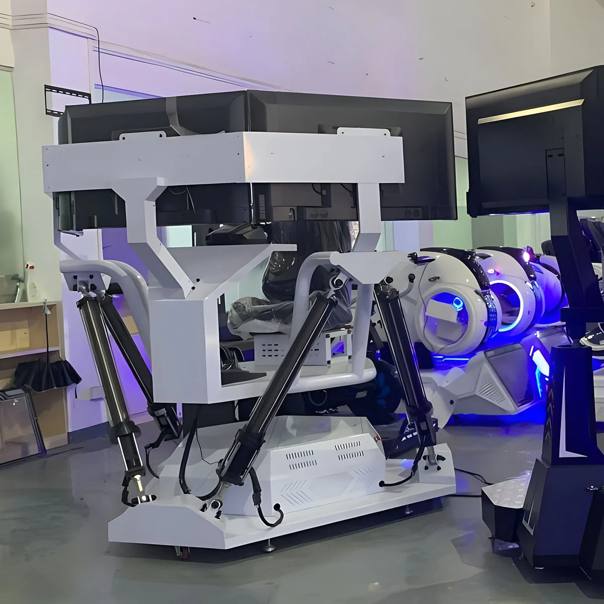 3 Screen 6dof Motion 4d Car Gaming Chair Racing Motion Platform Driving ...