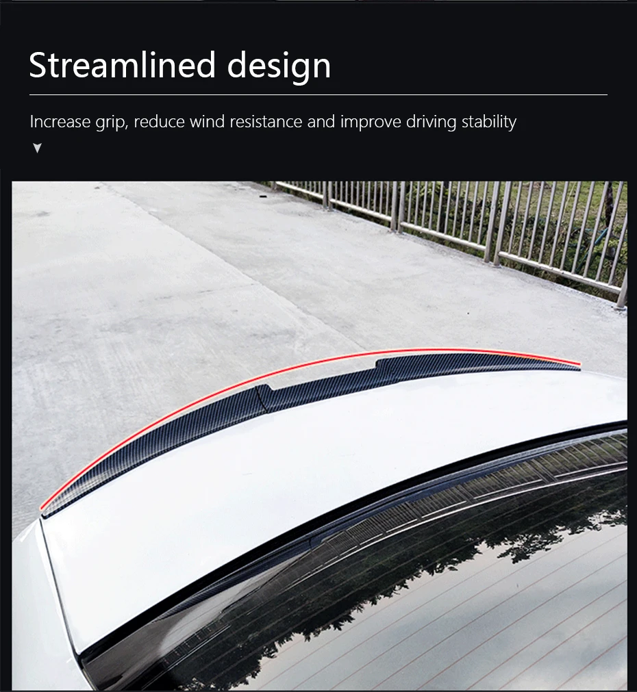 Verstelbare Spoiler Voor Auto Carbon Fiber Rear Wing Racing Staart ...