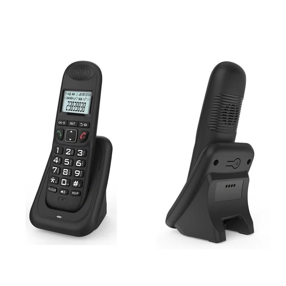 Custom Handheld Handset Dect 6.0 Telephone With Fixed Base Unit Rj11 ...