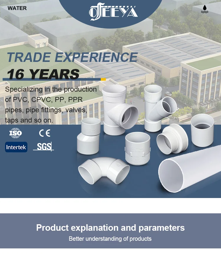 Ofeeya Plastic Tubular Pipe Joints And Fittings Junction Dwv Pln M&f ...