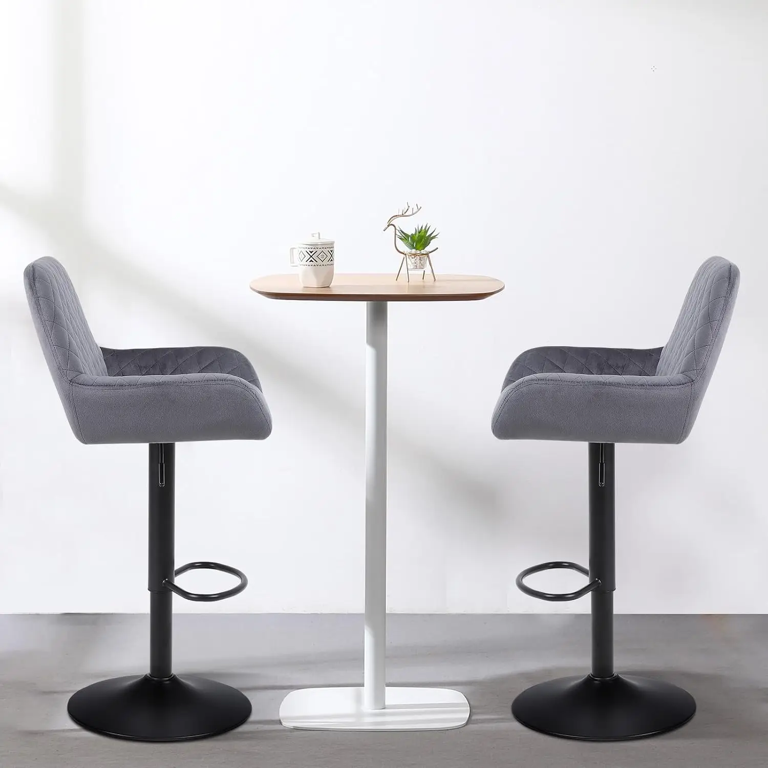 Height Adjustable Rotating Velvet Fabric Bar Stools Cheap Wholesale ...