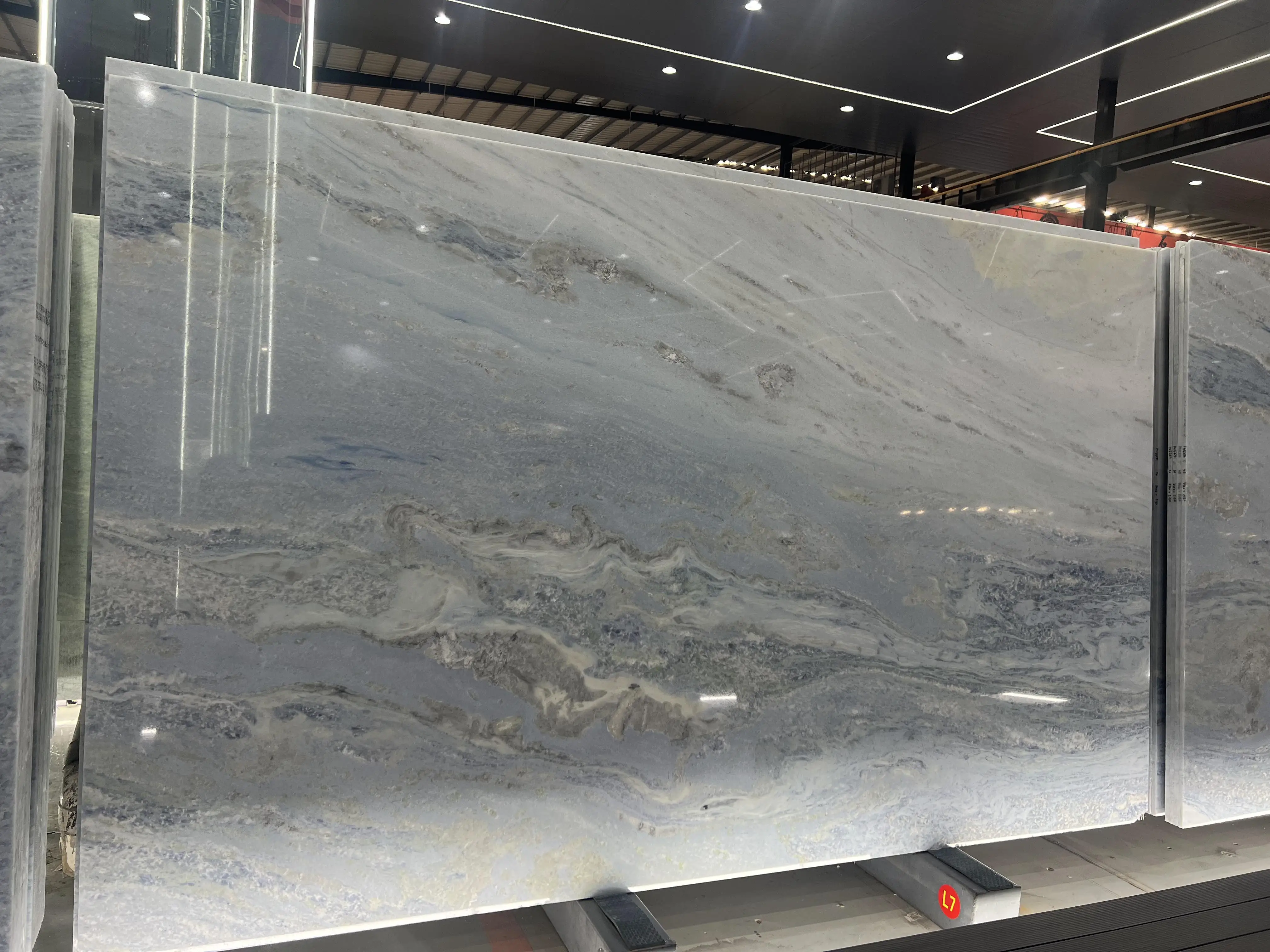 Natural Brazil Iceberg Blue Quartzite Slab Celeste Marble Stone for Wall Tiles Kitchen ...