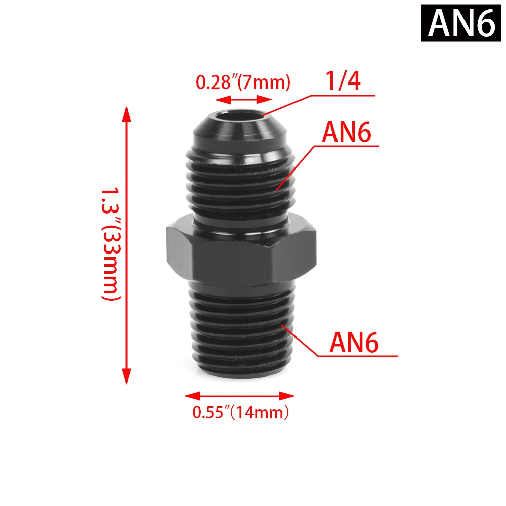 An6 An8 An10 Fuel Hose Flare Connectors - Reliable Adapters