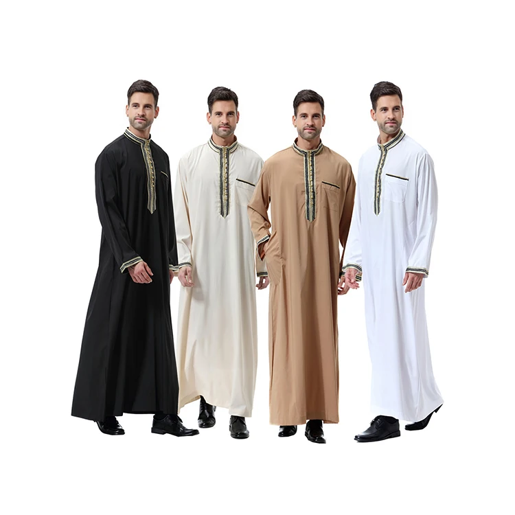 Islamic Embroidery Jubbah Thobe Factory Arab Thobe Men Muslim - Buy ...