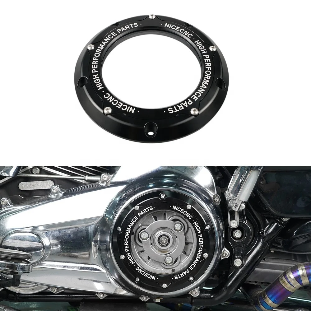 NiceCNC CNC Clear Derby Engine Clutch Cover Guard For Harley Davidson ...
