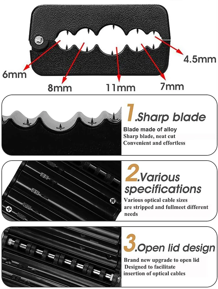 FONGKO 4.5-11Mm Longitudinal Buffer Tube Ribbon Cable Stripper Fiber ...