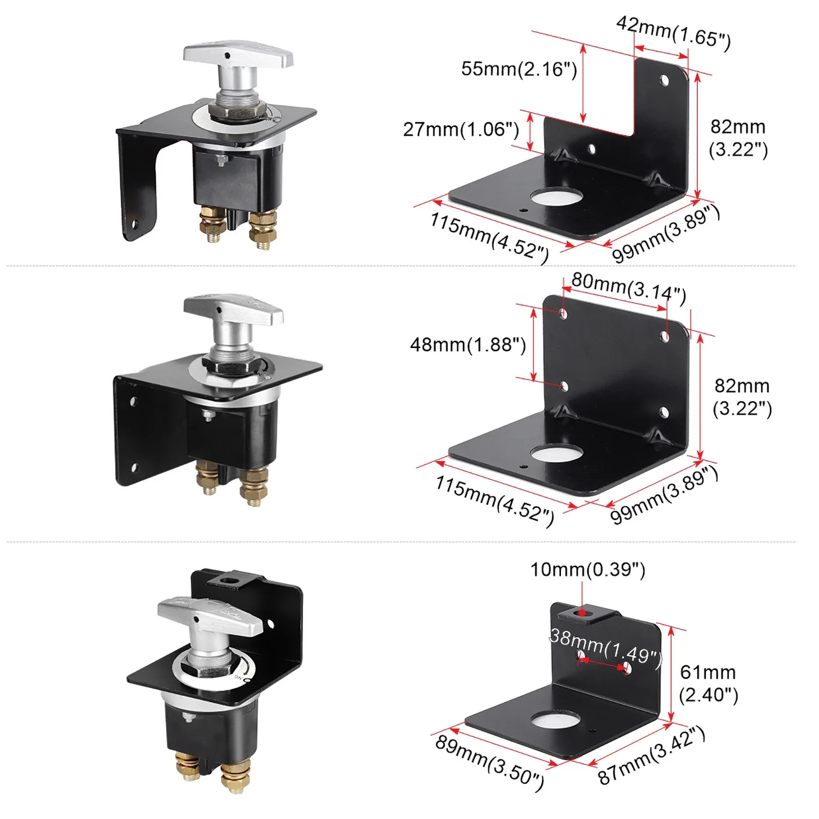 Battery Disconnect Switch Mounting Bracket - Heavy Duty