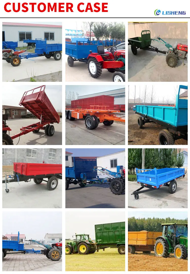 Single Axle 2 Wheel Trailer For Walking Tractor - Buy Farm Tractor ...