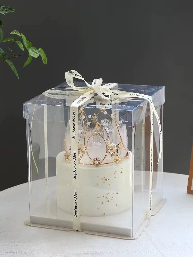 Wholesale Tall Transparent Plastic Cake Boxes for Weddings
