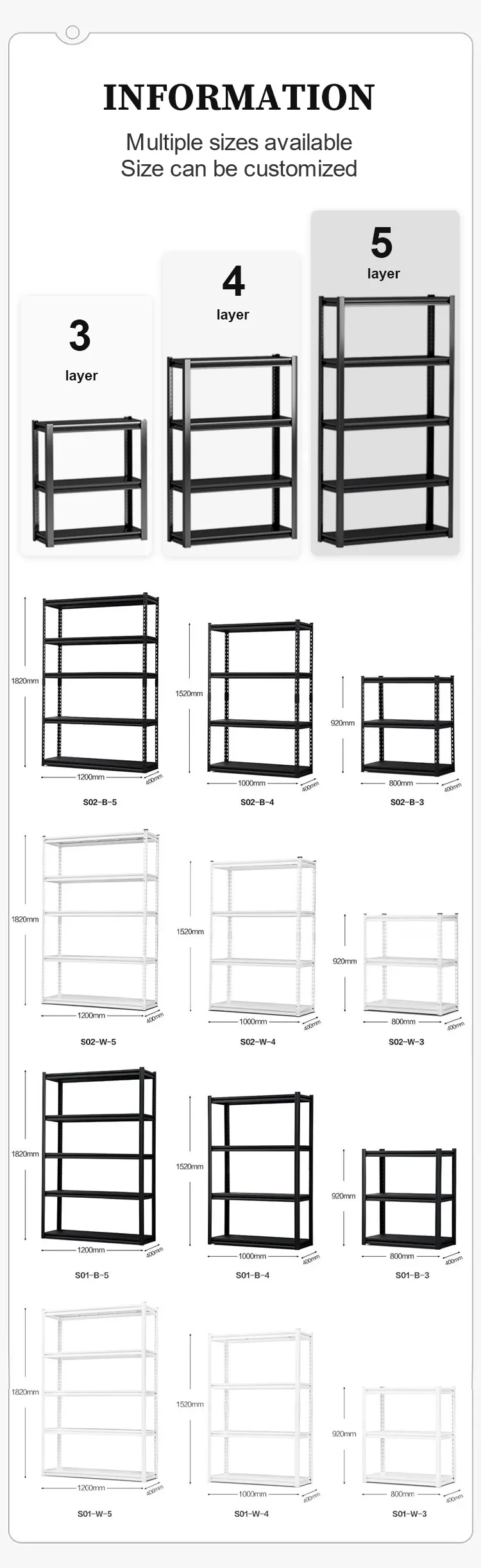 Heavy Duty 5 Tier Storage Warehouse Shelving Unit