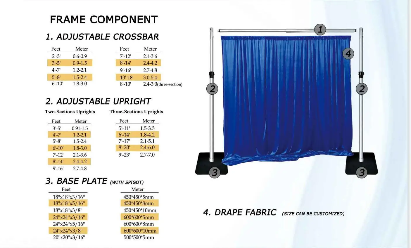 Esi Triple Layer Wedding Decoration Pipe And Drape Cheap Pipe Drape ...