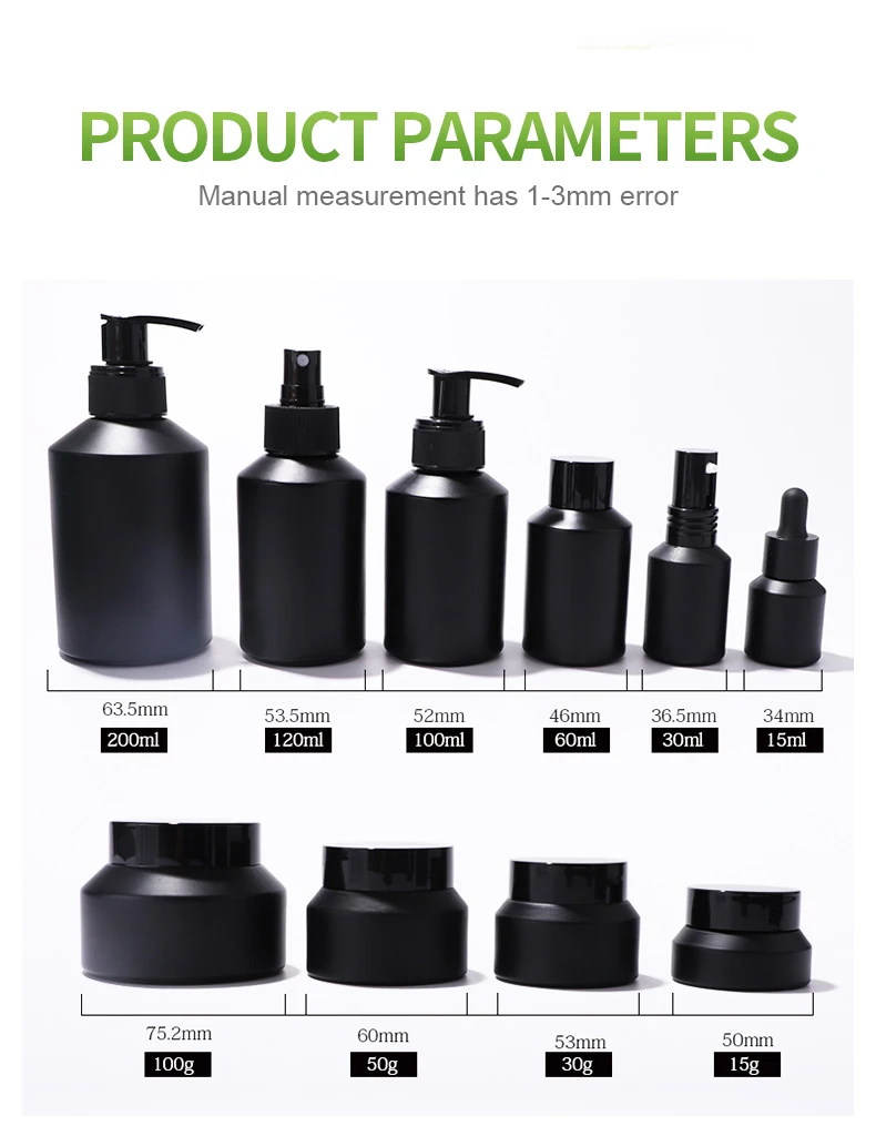 Panyue Frosted Green Oil Serum Dropper - 30ml Cosmetic Set