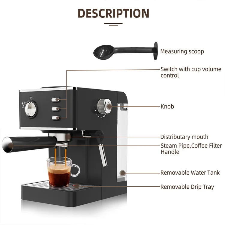 Semi-automatic Pressure Type Standard Steam Espresso Makers