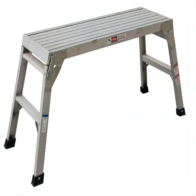 aluminum work platform folding step ladder warehouse stair aluminium ...