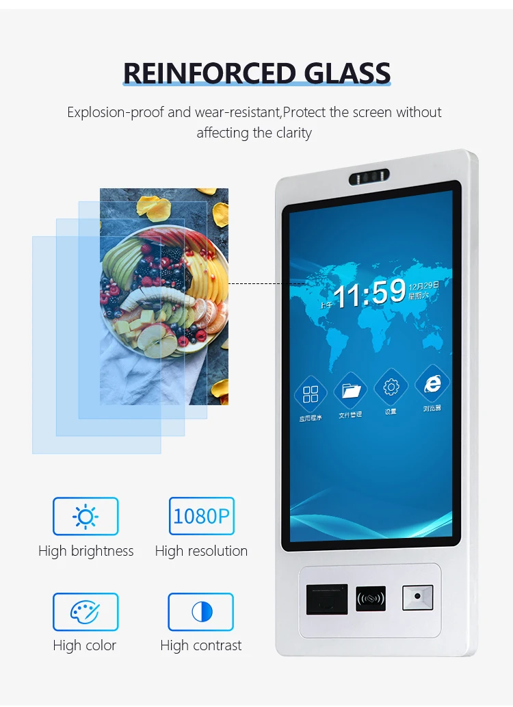 Restaurant Automatic Kiosk Touch Screen Unattended Self Ordering Self ...