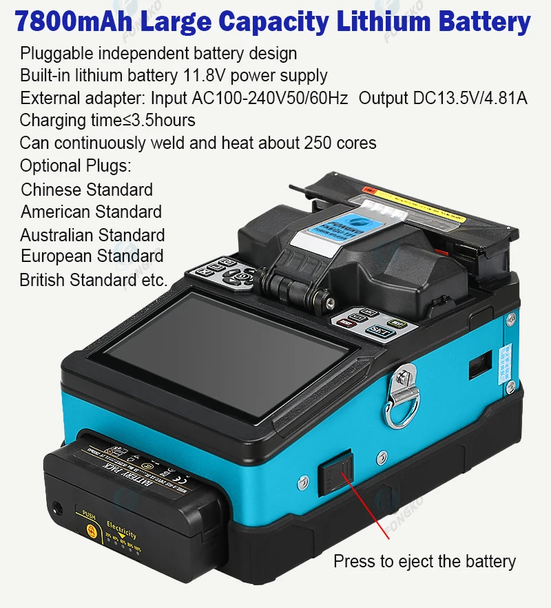 FONGKO FTTH 7S Welding Fiber Optic Splicing Machine Kit