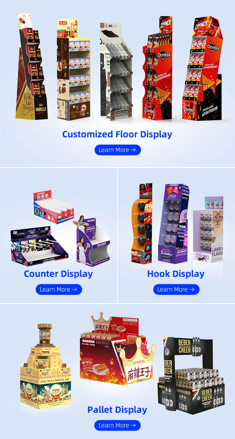 Cardboard Bread Display Racks - Easy Assembly & Customization