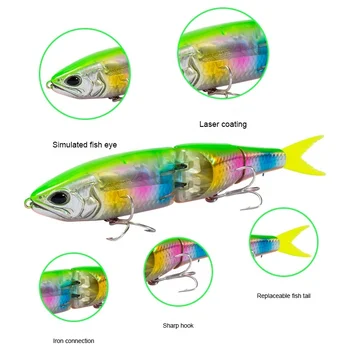 Oem Multi Section Saltwater Fishing Lure 180mm 50g 3 Segmented Sinking ...