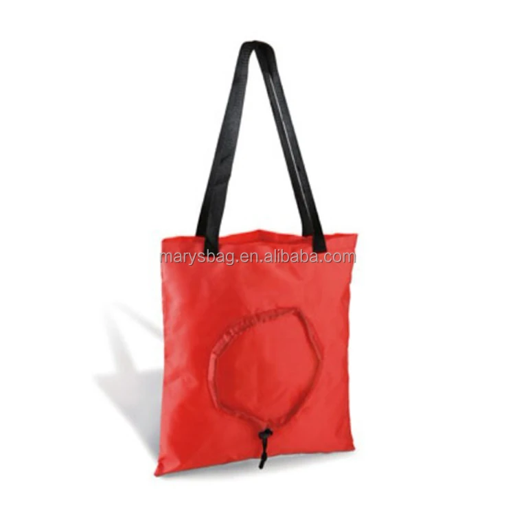 Foldable Nylon Bag With Small Drawstring Closure Pouch - Buy Foldable ...
