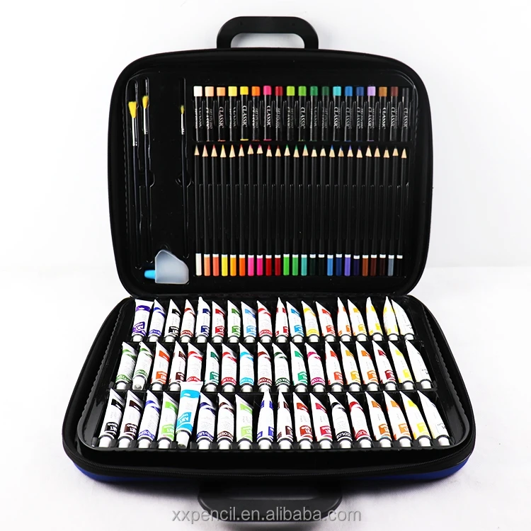 Popular Pencil Drawing Art Coloring Set 102pcs Eva Bag Art Set Gift ...