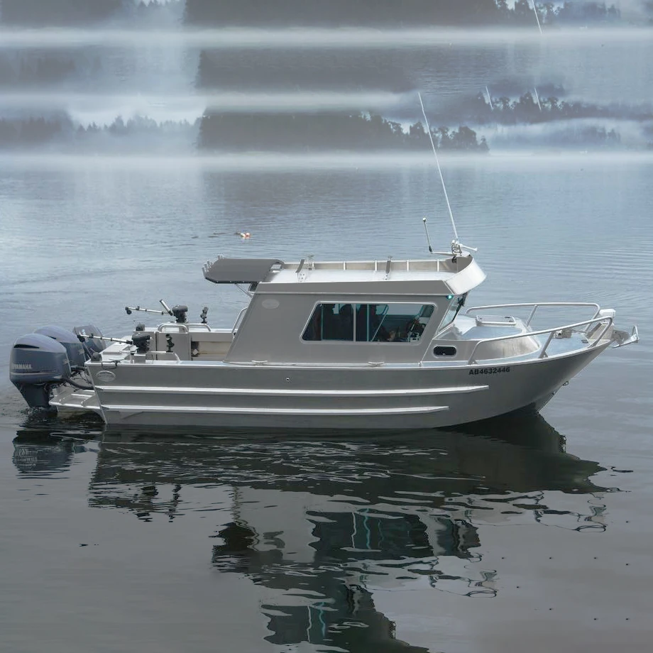 25 FT Fishing Boat - High-Quality Aluminum Build Cabin