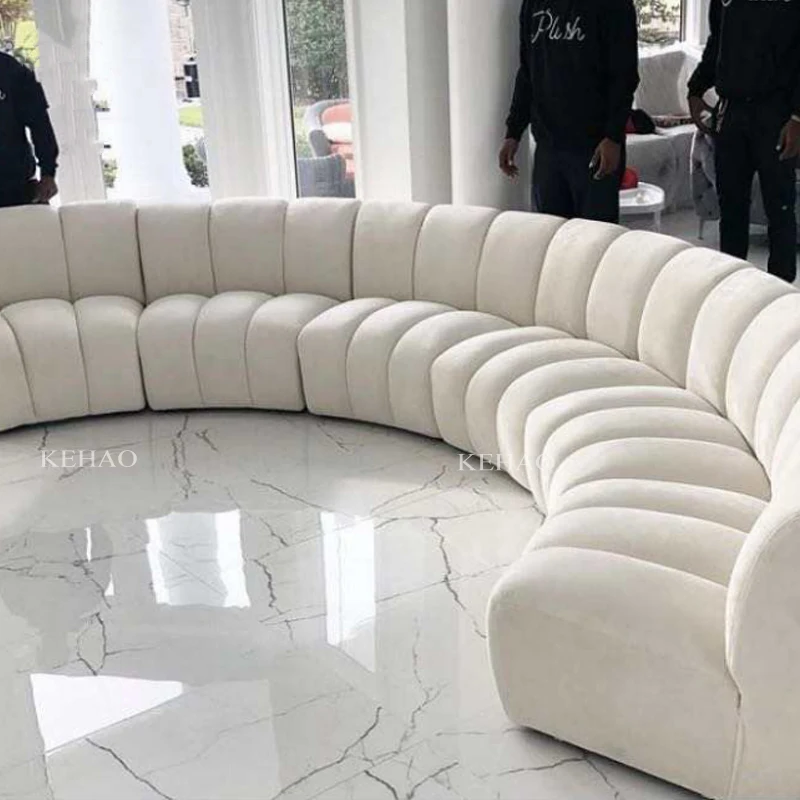 Conjunto De Sofá Semicircular Personalizado De Gama Alta,Mueble Modular Curvo Moderno De Diseño ...