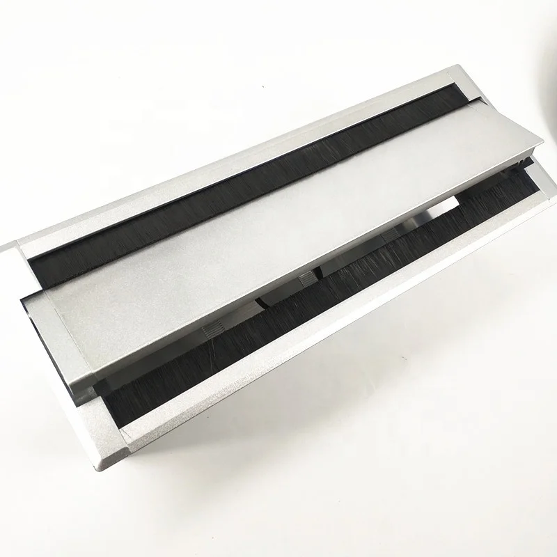 Double Open Office Desk Wire Cable Furniture Power Grommet Box Aluminum ...
