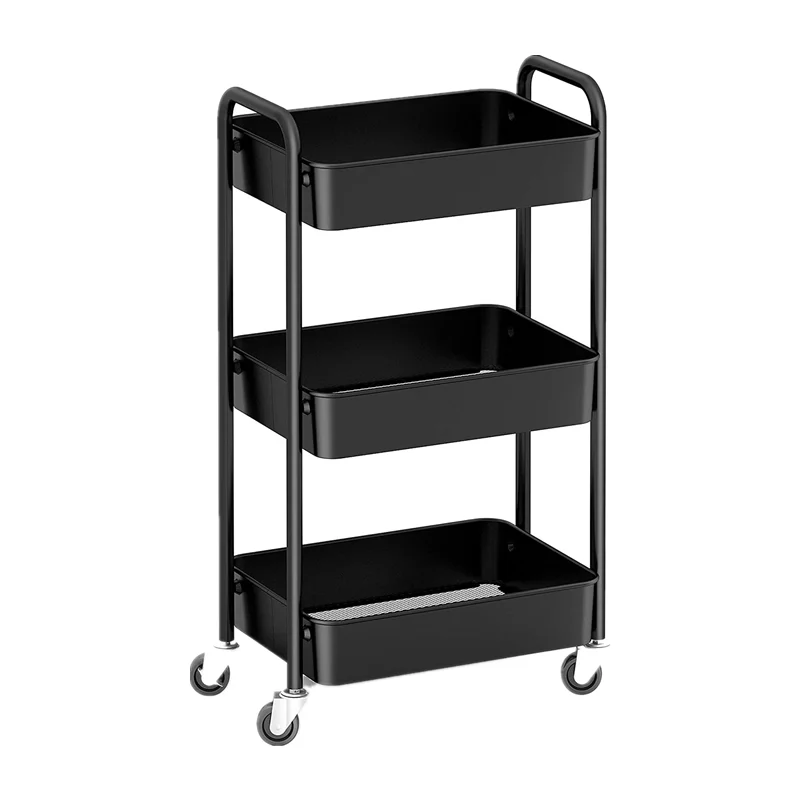 Metal Rolling Cart Option Color Push Cart Trolley Household Bathroom ...