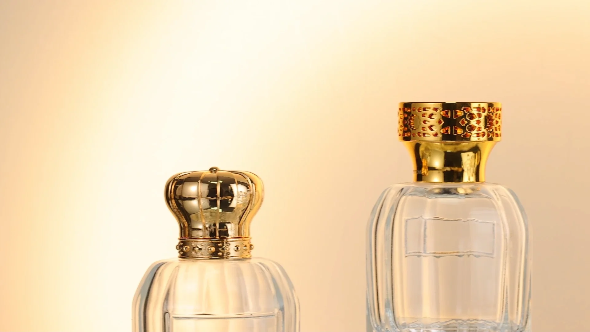 Custom New Design Unique 100ml Transparent Crimp Neck Glass Perfume ...