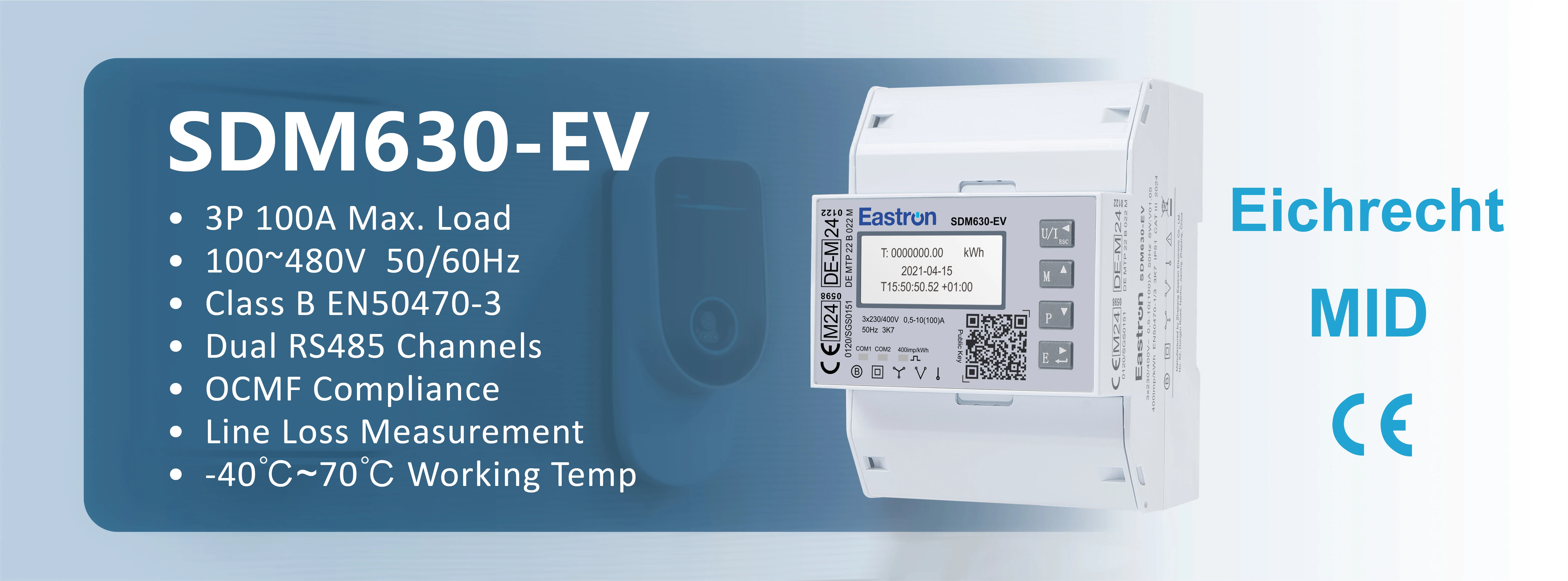 Eastron SDM 630-EV Meter for EV Charging - Accurate & Reliable
