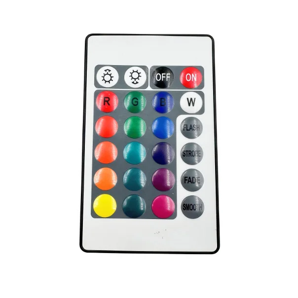 RGB Dimmer LED Strip Light Controller 24-Button Infrared Remote Control ...