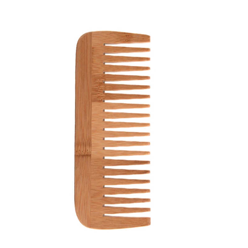 Natural Portable Wooden/bamboo Detangling Combs Pouch Wide/narrow Tooth ...