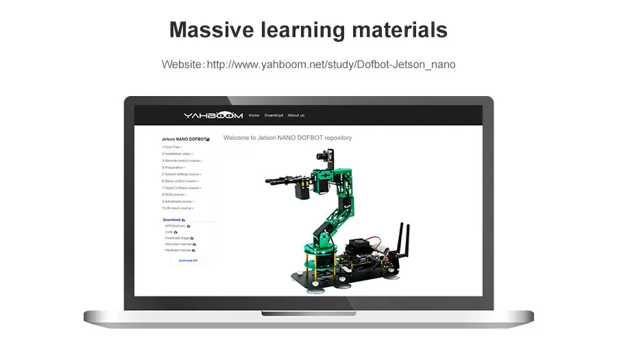 Yahboom AI Visual Robot Arm ROS Kit with Python3 Programming