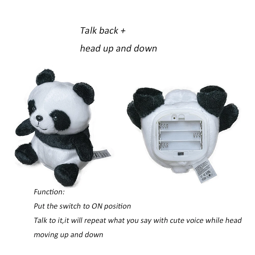 Wholesale Electric Panda Kawaii Talking Head Moving Stuffed Animals ...