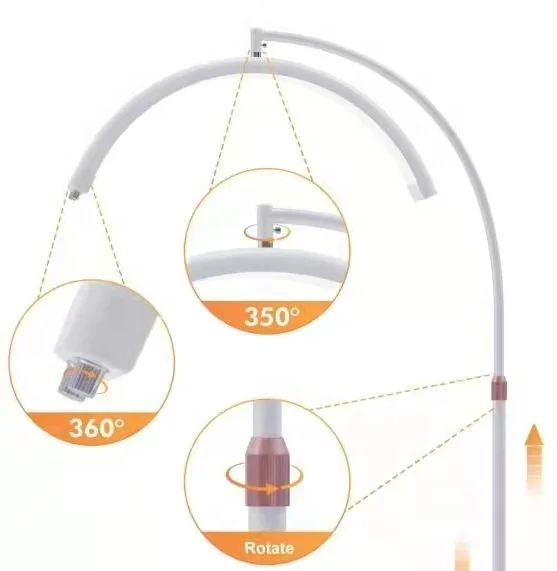 Newest Crystal LED Luna Lash Light 28inch Diamond Half-Moon Arc Light ...