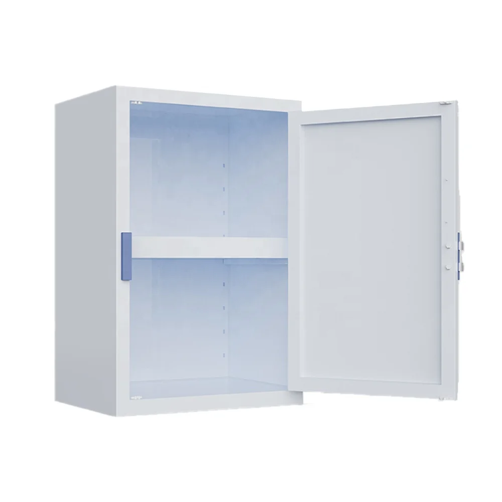 Laboratory Hospital Furniture White Plastic Cabinet With Double Doors ...
