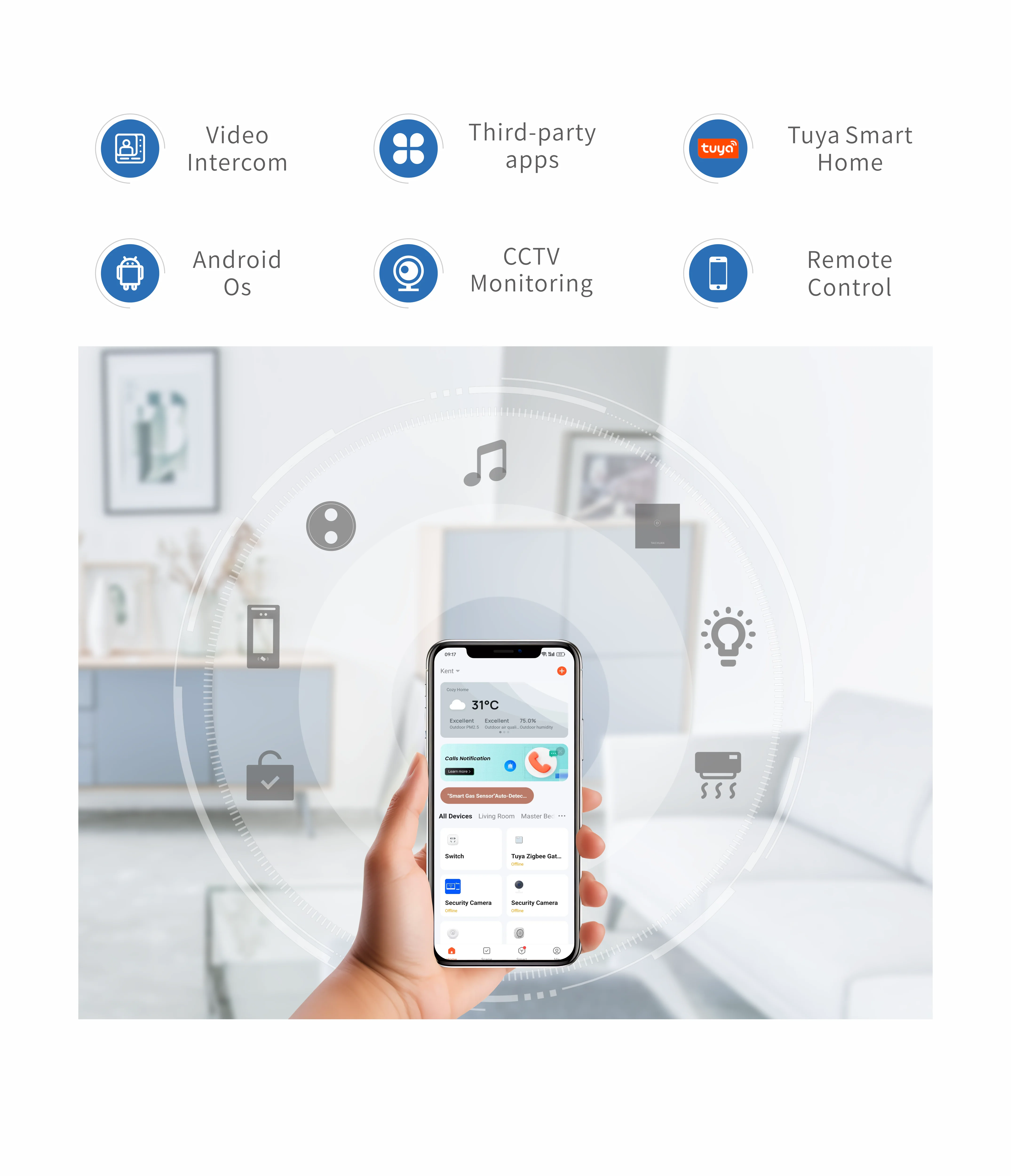 10" Android Tablet Ip/tcp Intercom System for Smart Home