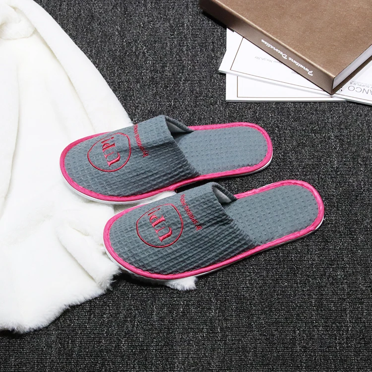 Ug Waffle Cotton Hotel Room Slippers Disposable Spa Slipper Eva Sole ...