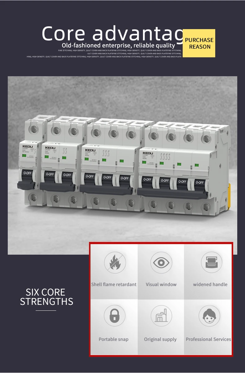 Kedu 4p 25amp 6ka Mcb Miniature Circuit Breaker With Vde Cb Ccc Ce ...