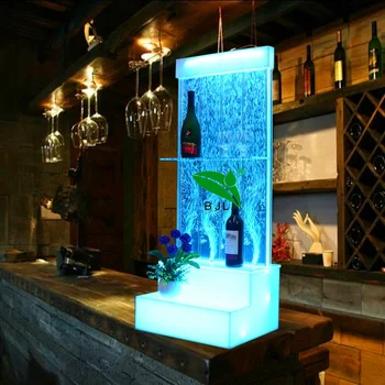 Night Club Remote Control Led Water Bubble Wall Corner Wine Bar Cabinet ...