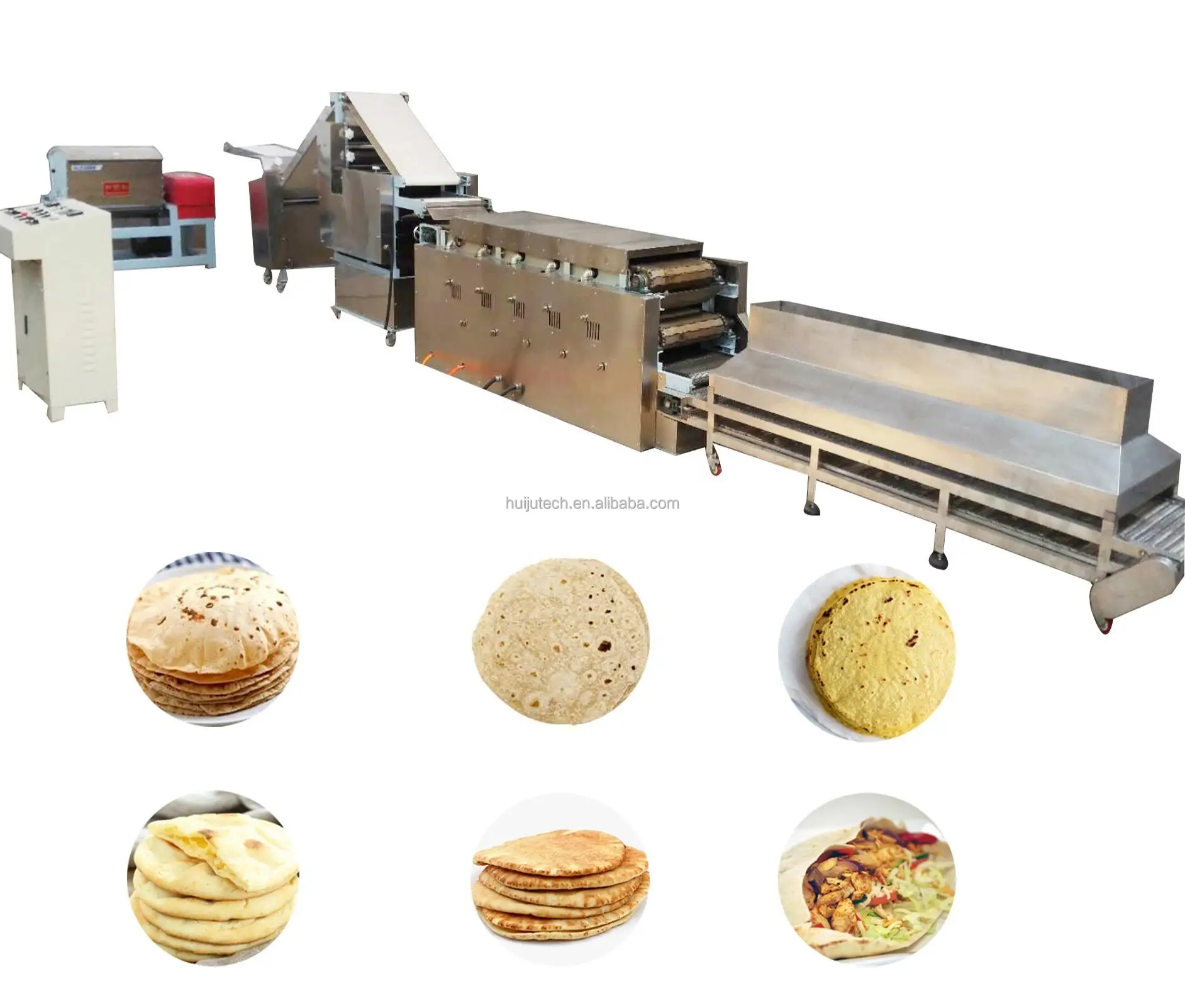 Commercial Automatic Arabic Pita Bread Roti Chapati Making Machine And ...