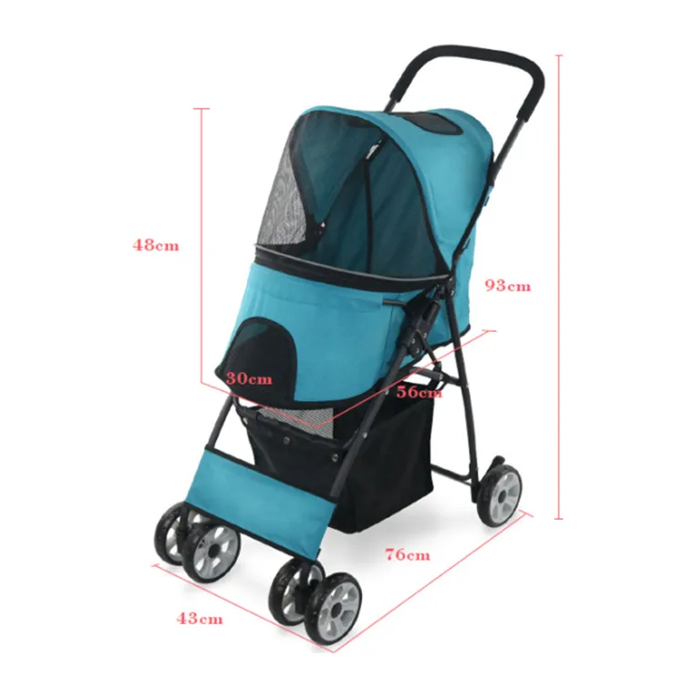 Factory Detachable Pet Stroller Travel Carrier Bike Trailer Cat Dog Easy Walk Folding Pet Travel ...