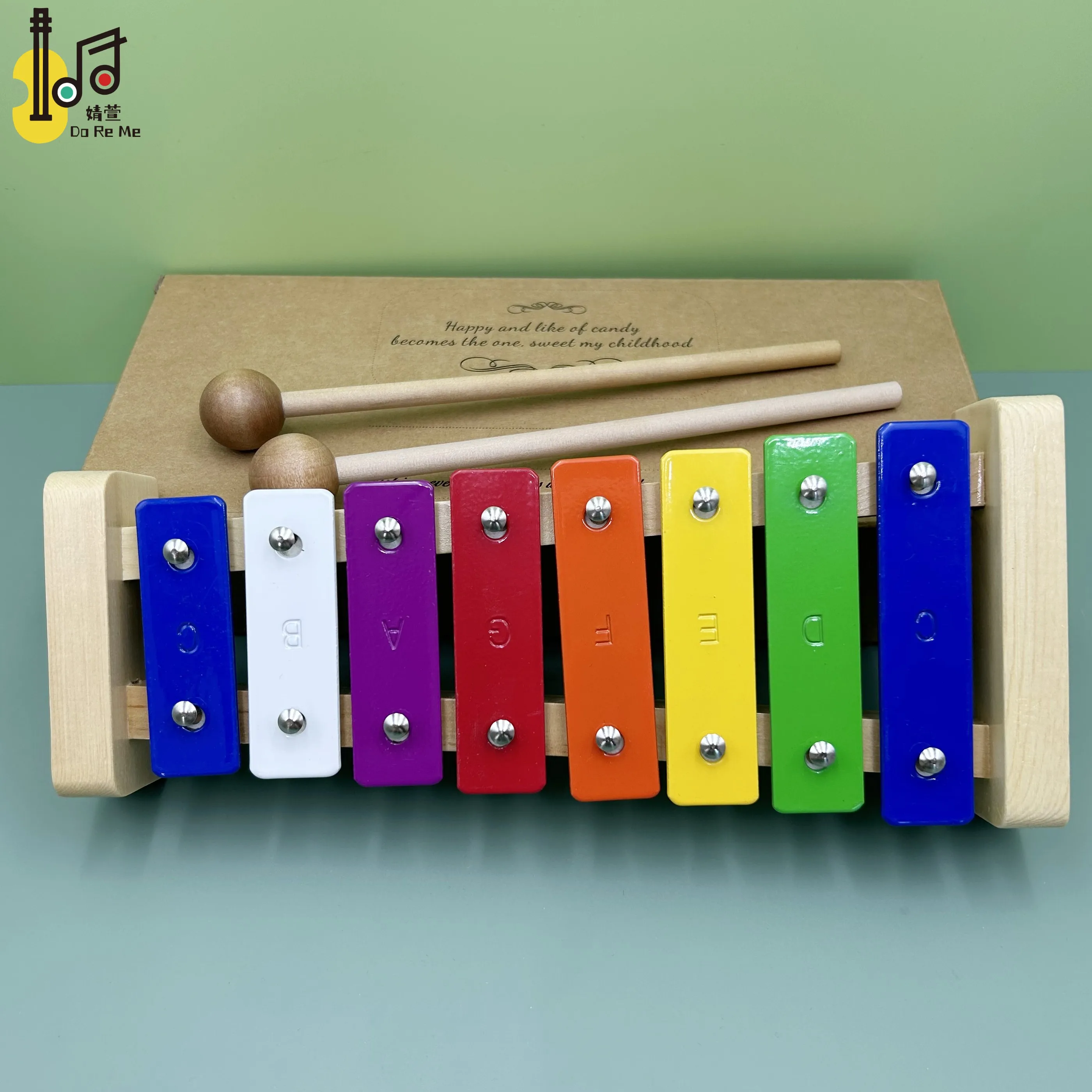 Percussion Xylophones Musical Instruments Metal Xylophone Colorful Bars ...