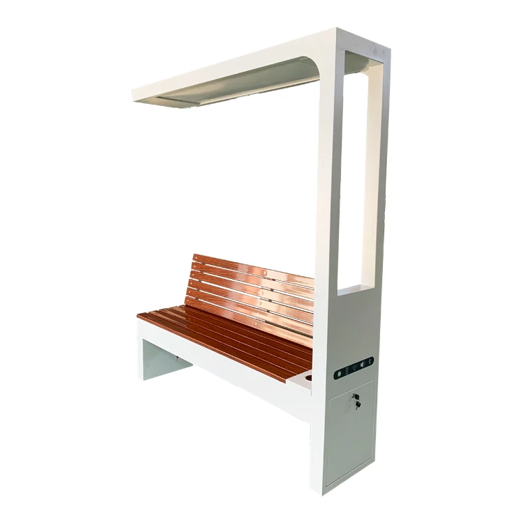 Urban Public Smart Seats Solar Powered Smart Bench with Billboard Solar ...