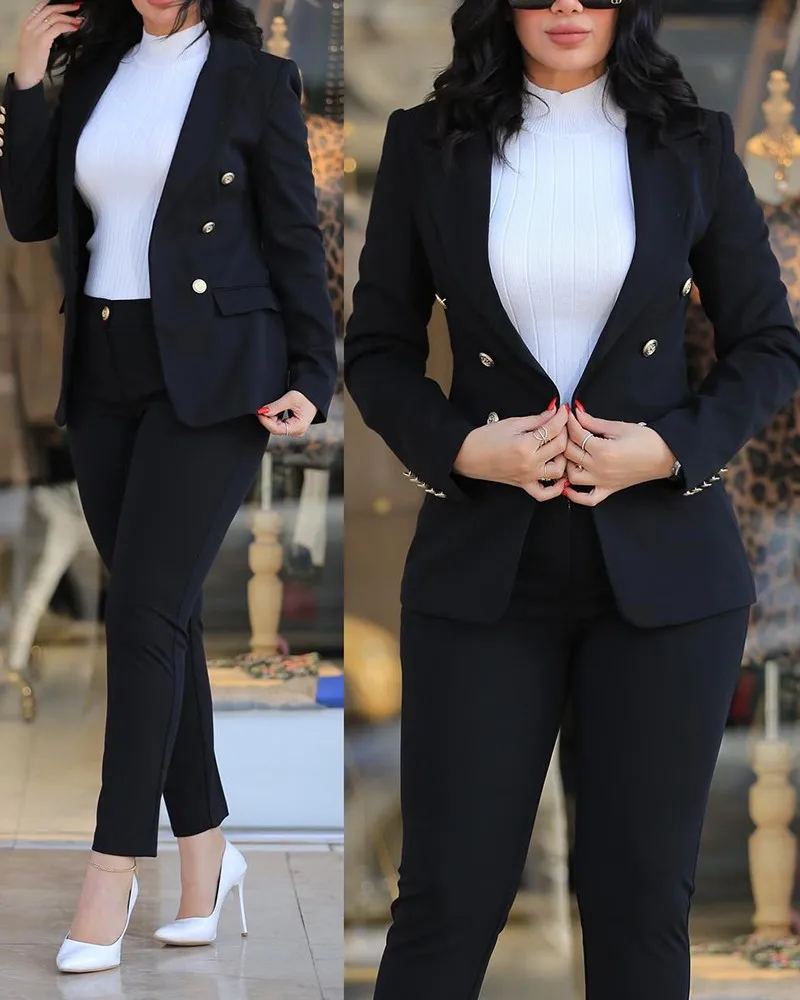 Formal Ladies Office Uniform Designs Blazer De Mujer Women Suit Blazer ...
