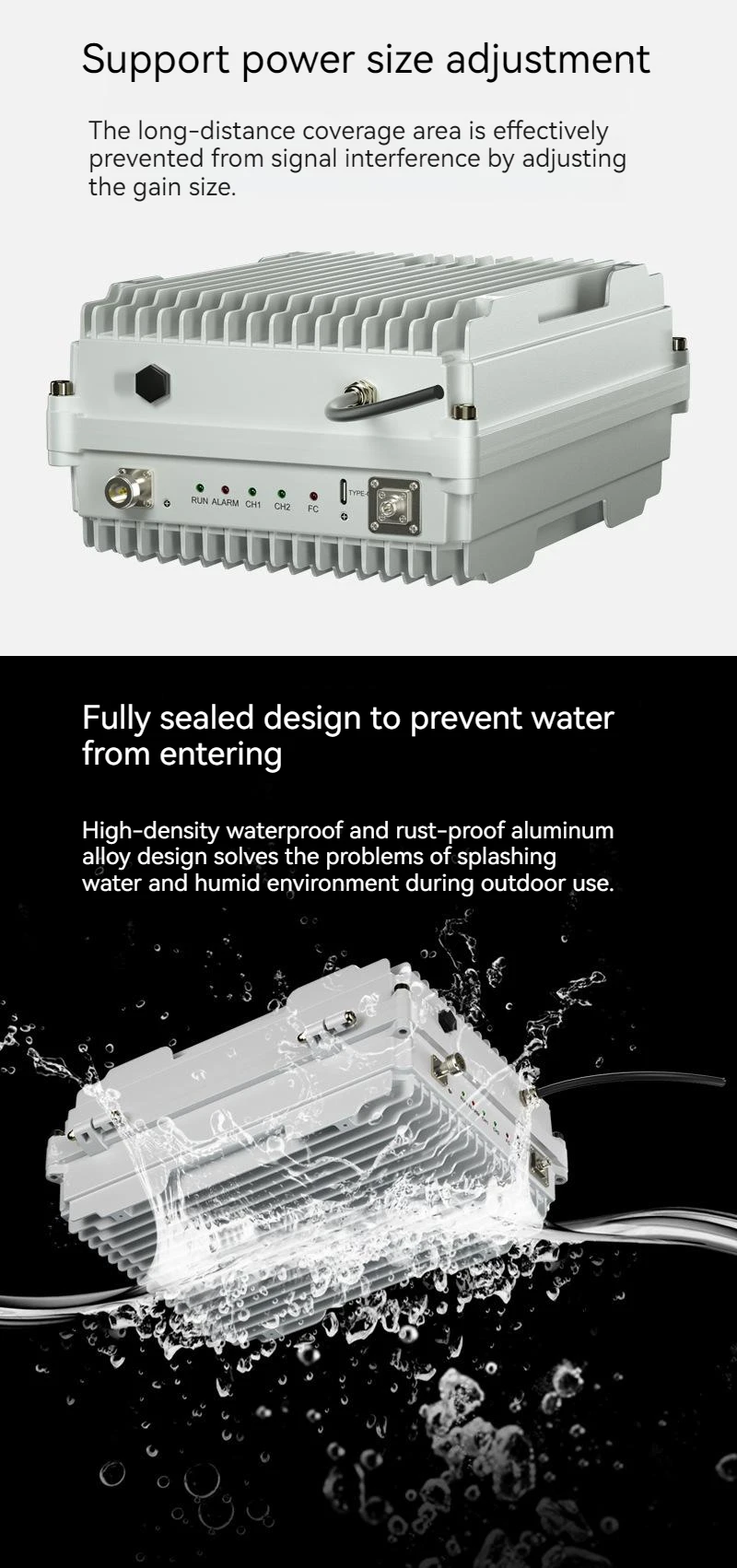 Rf 2g 3g 4g 10w 20w 40dbm Dual Band Ite Customizable Signal Booster ...